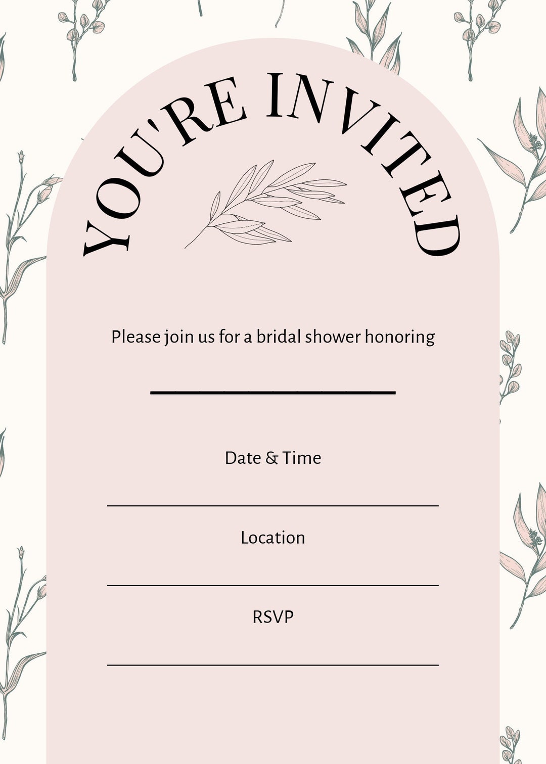 Fill in the Blank Bridal Shower Invitation - Etsy
