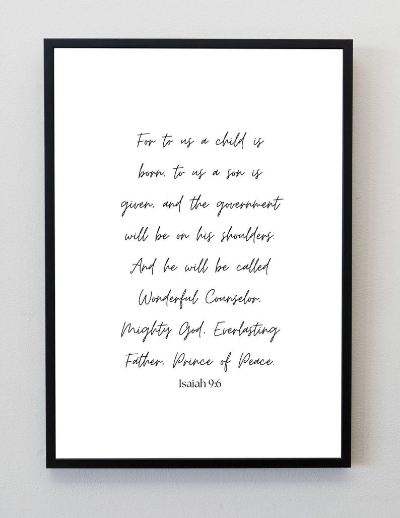 Printable Christmas Bible Verse Poster - Etsy