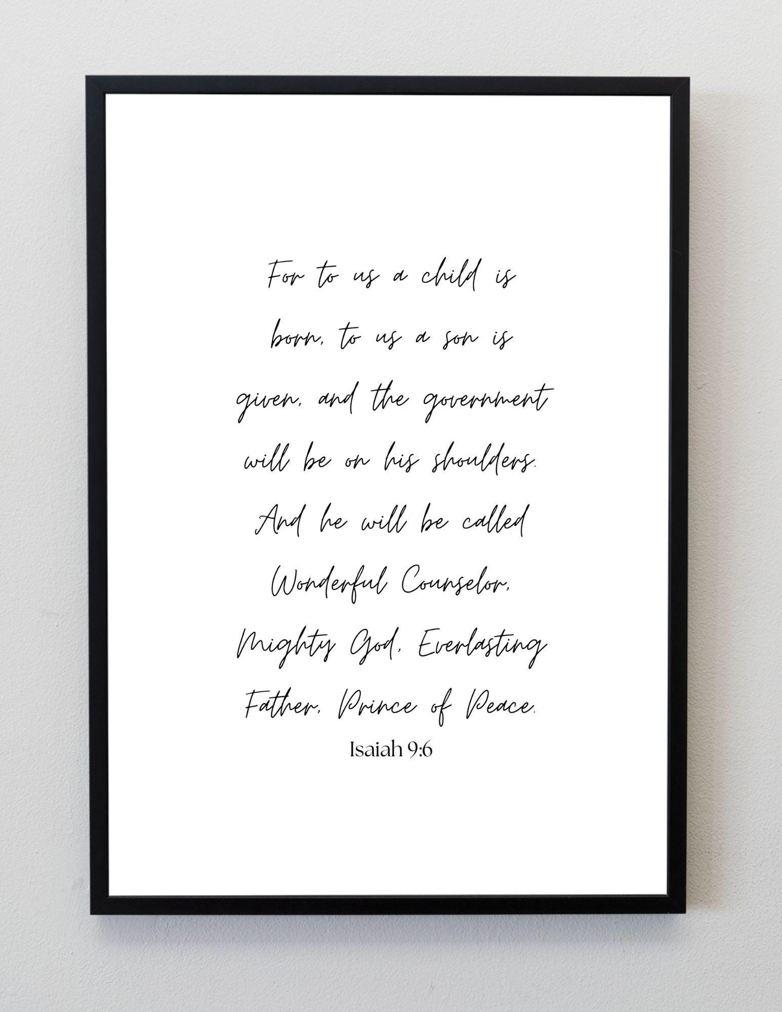 Printable Christmas Bible Verse Poster - Etsy