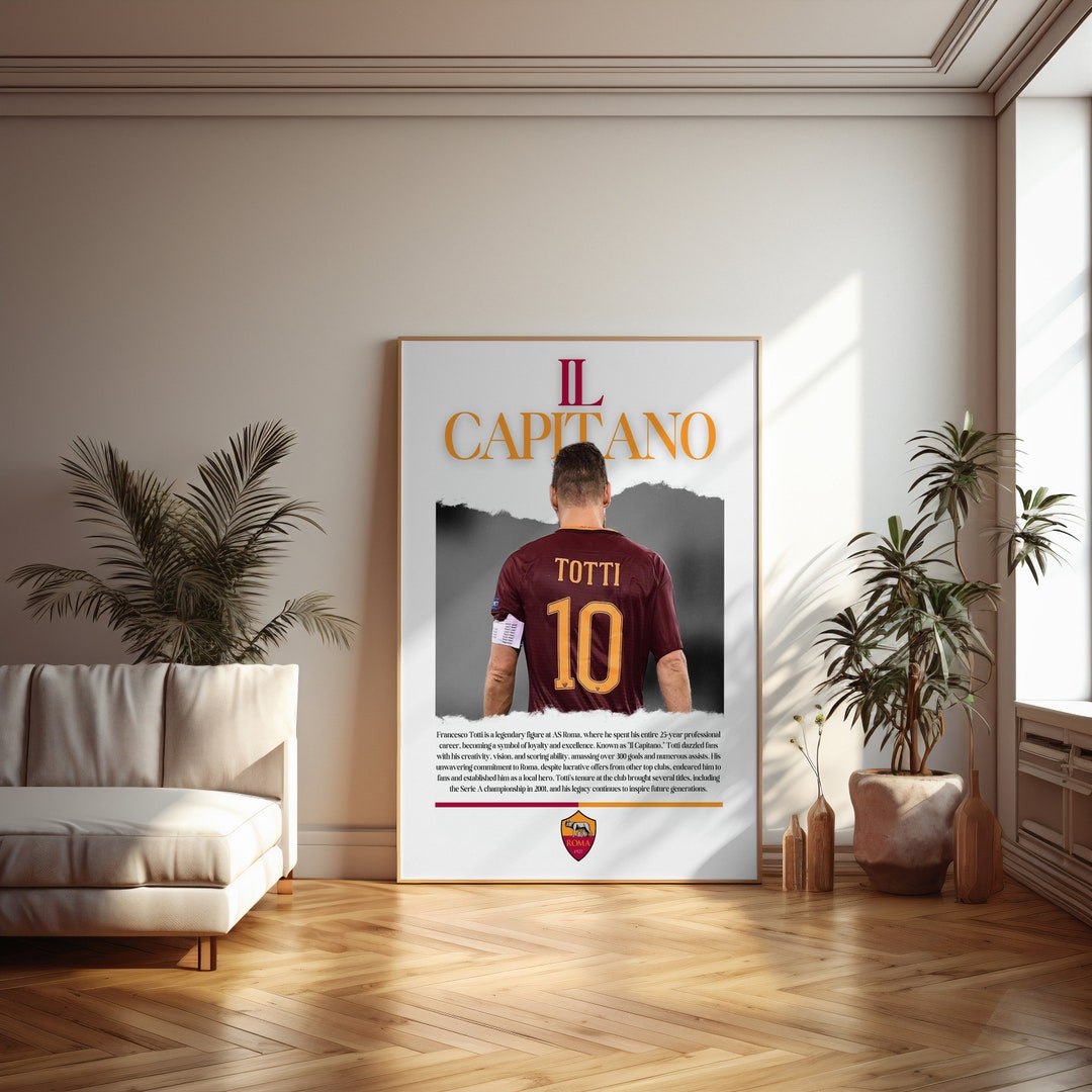 Francesco Totti Poster, Italy Soccer Poster, Soccer Gifts, Sports ...