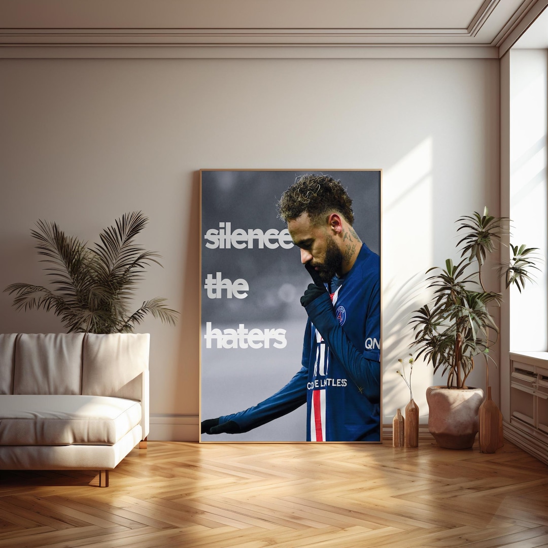 Neymar Jr Poster, PSG Poster, Soccer Gifts, Sports Poster, Football ...