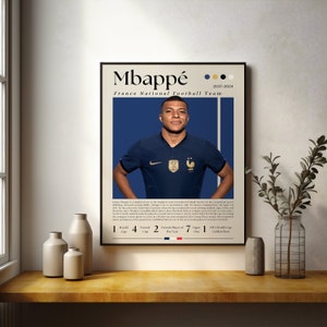 Kylian Mbappe Poster, Mbappe Poster, Soccer Gifts, Sports Poster ...