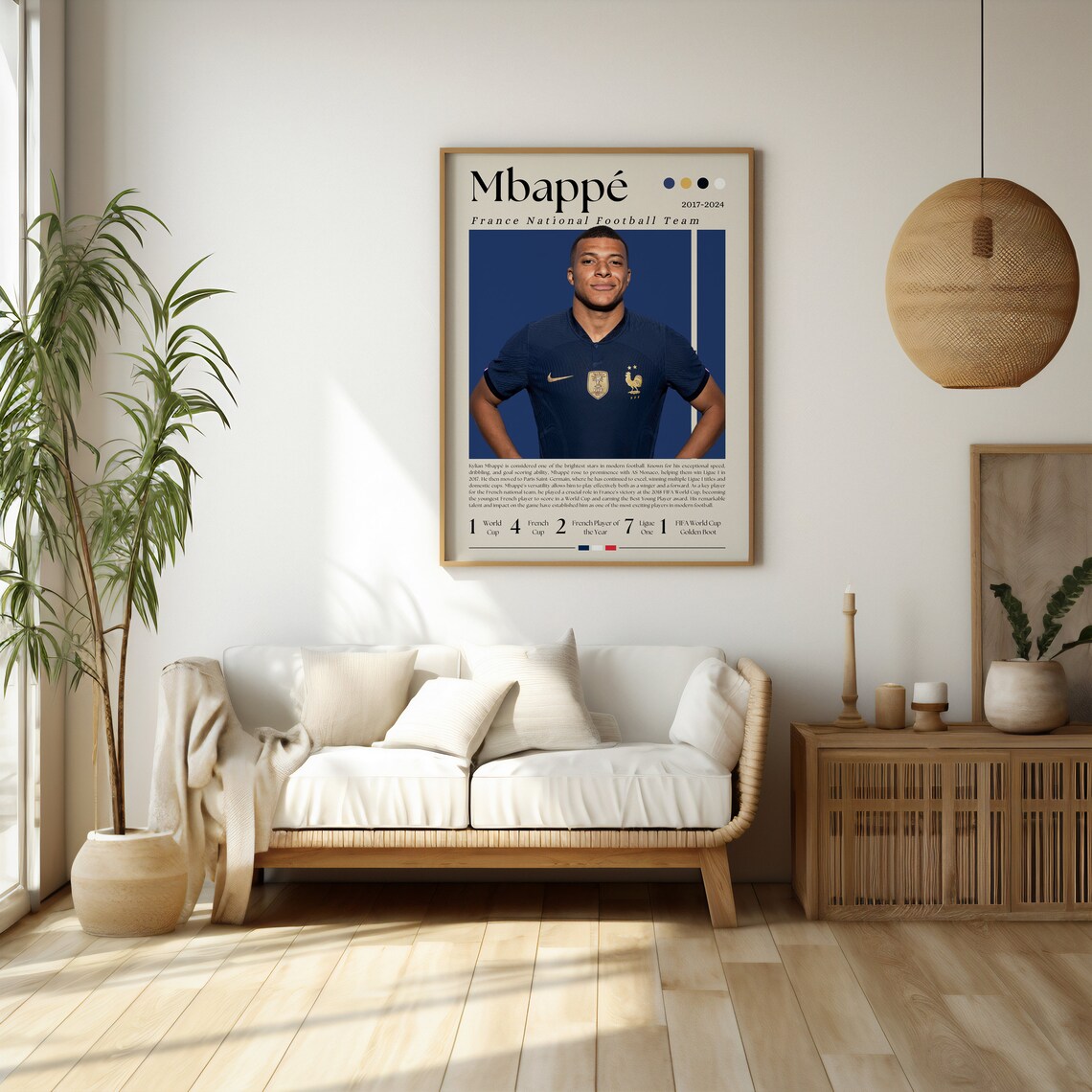 Kylian Mbappe Poster, Mbappe Poster, Soccer Gifts, Sports Poster ...