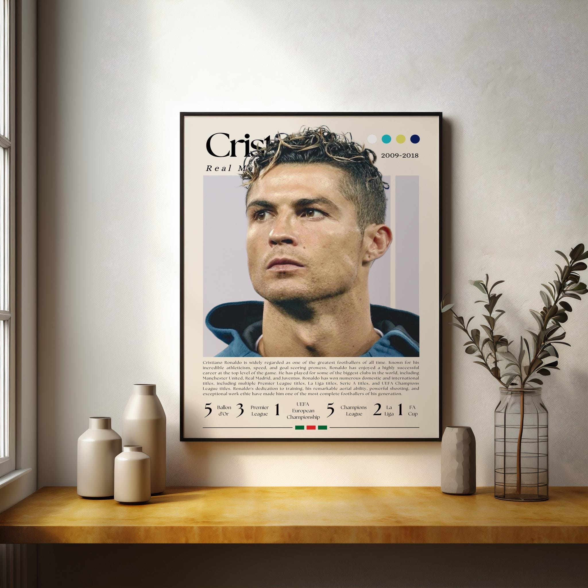Cristiano Ronaldo Poster, Real Madrid Poster, Soccer Gifts, Sports ...