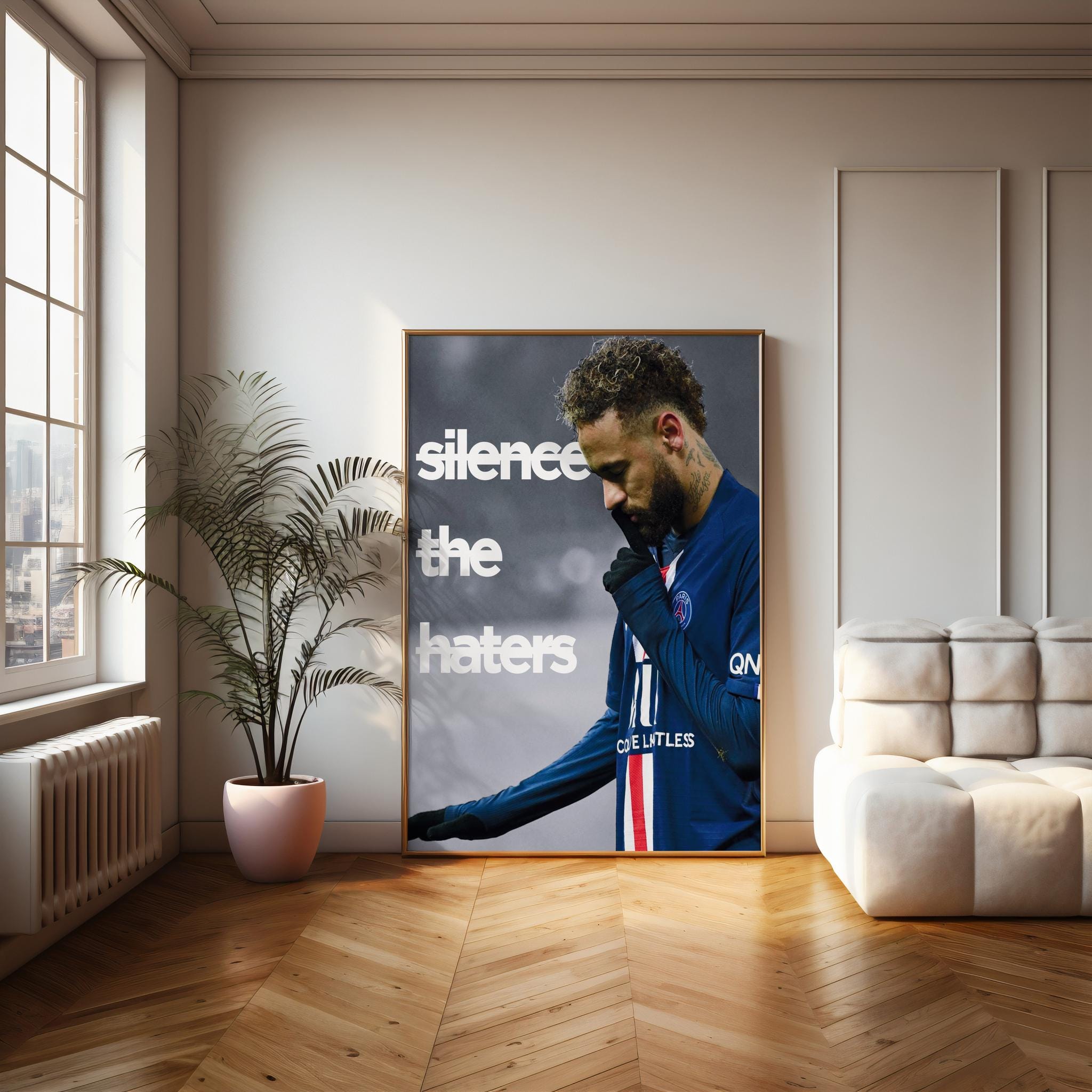 Neymar Jr Poster, PSG Poster, Soccer Gifts, Sports Poster, Football ...