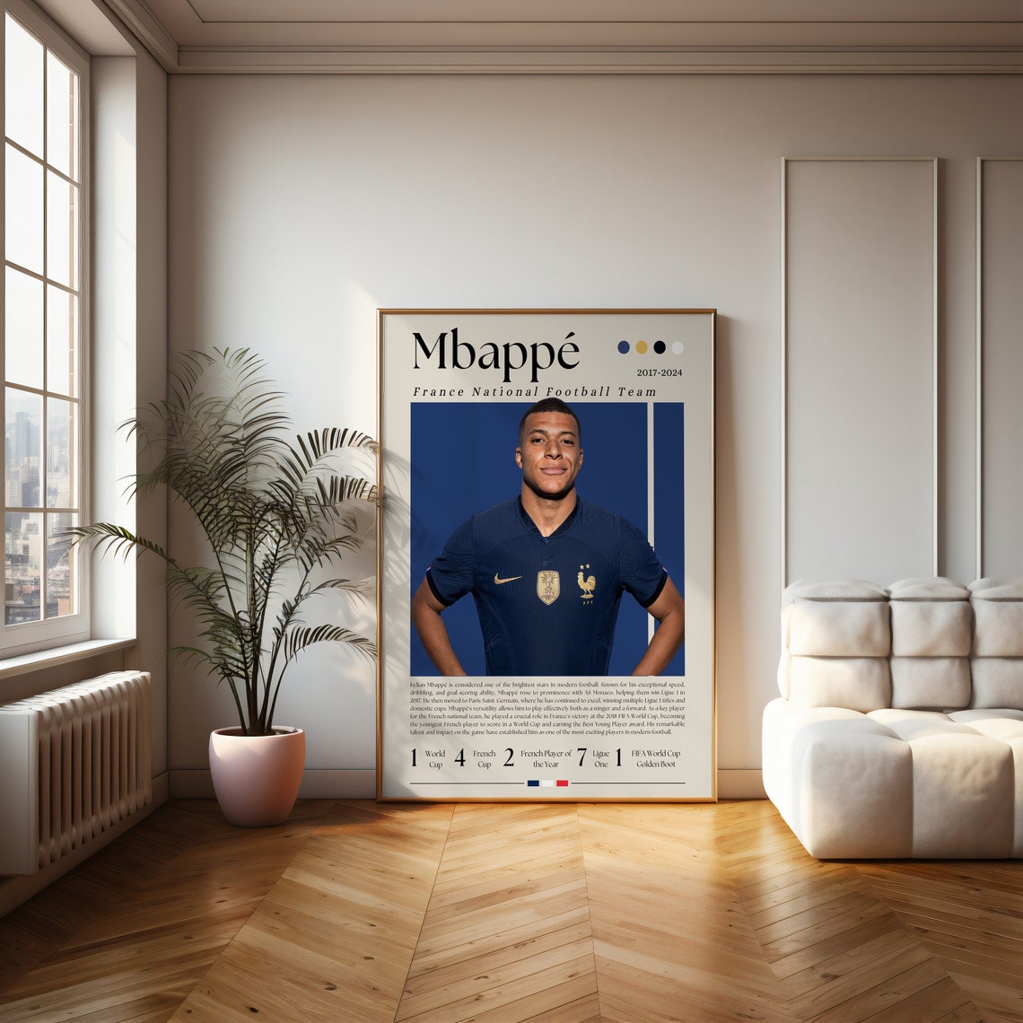Kylian Mbappe Poster, Mbappe Poster, Soccer Gifts, Sports Poster ...