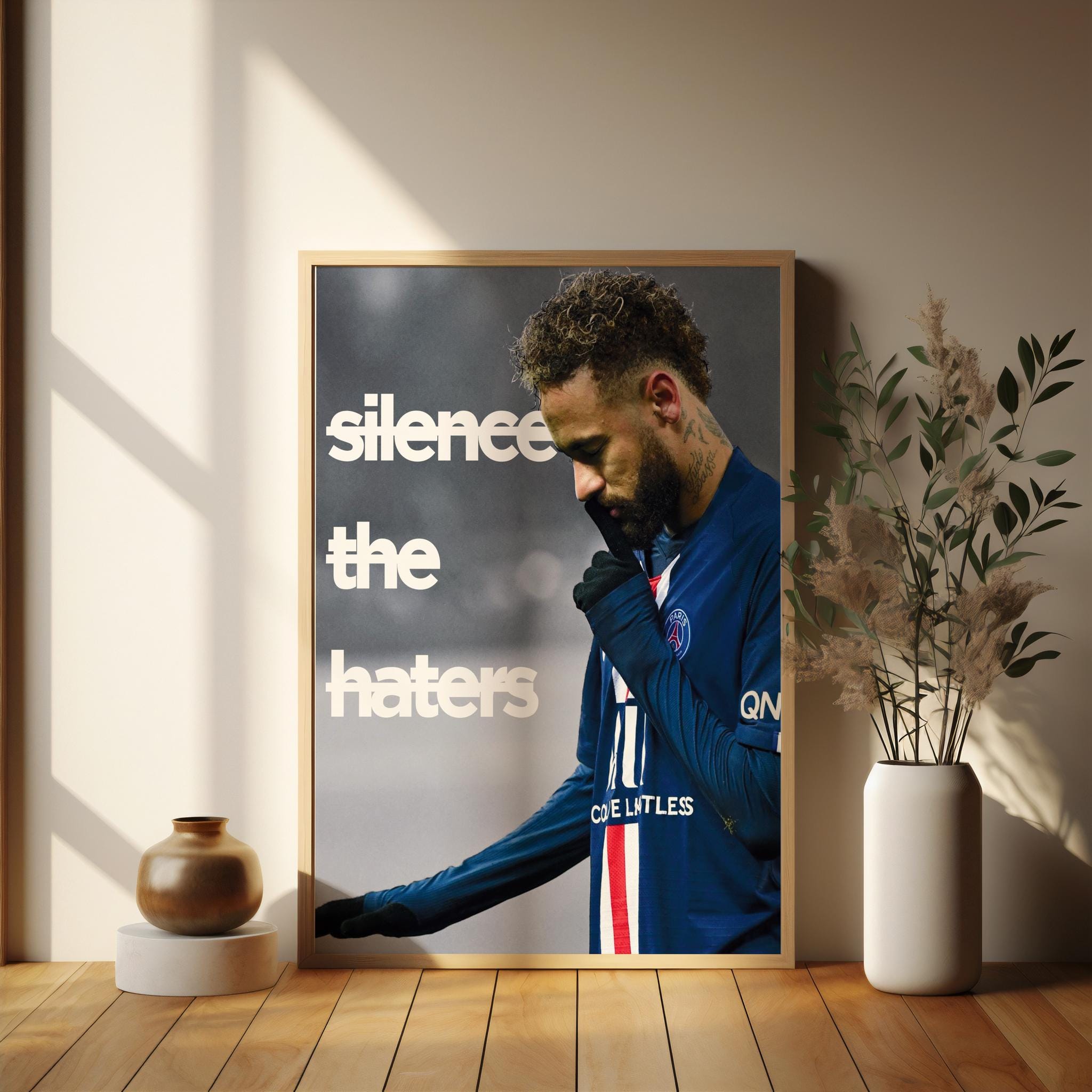 Neymar Jr Poster, PSG Poster, Soccer Gifts, Sports Poster, Football ...