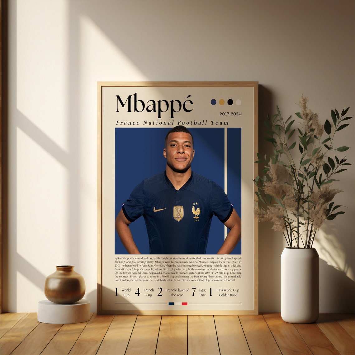 Kylian Mbappe Poster, Mbappe Poster, Soccer Gifts, Sports Poster ...