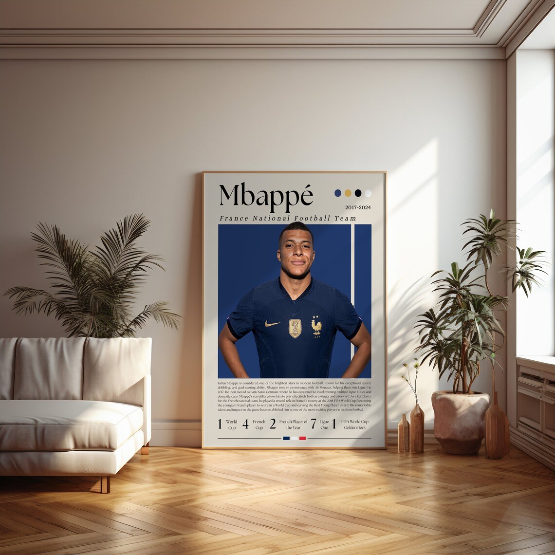Kylian Mbappe Poster, Mbappe Poster, Soccer Gifts, Sports Poster ...