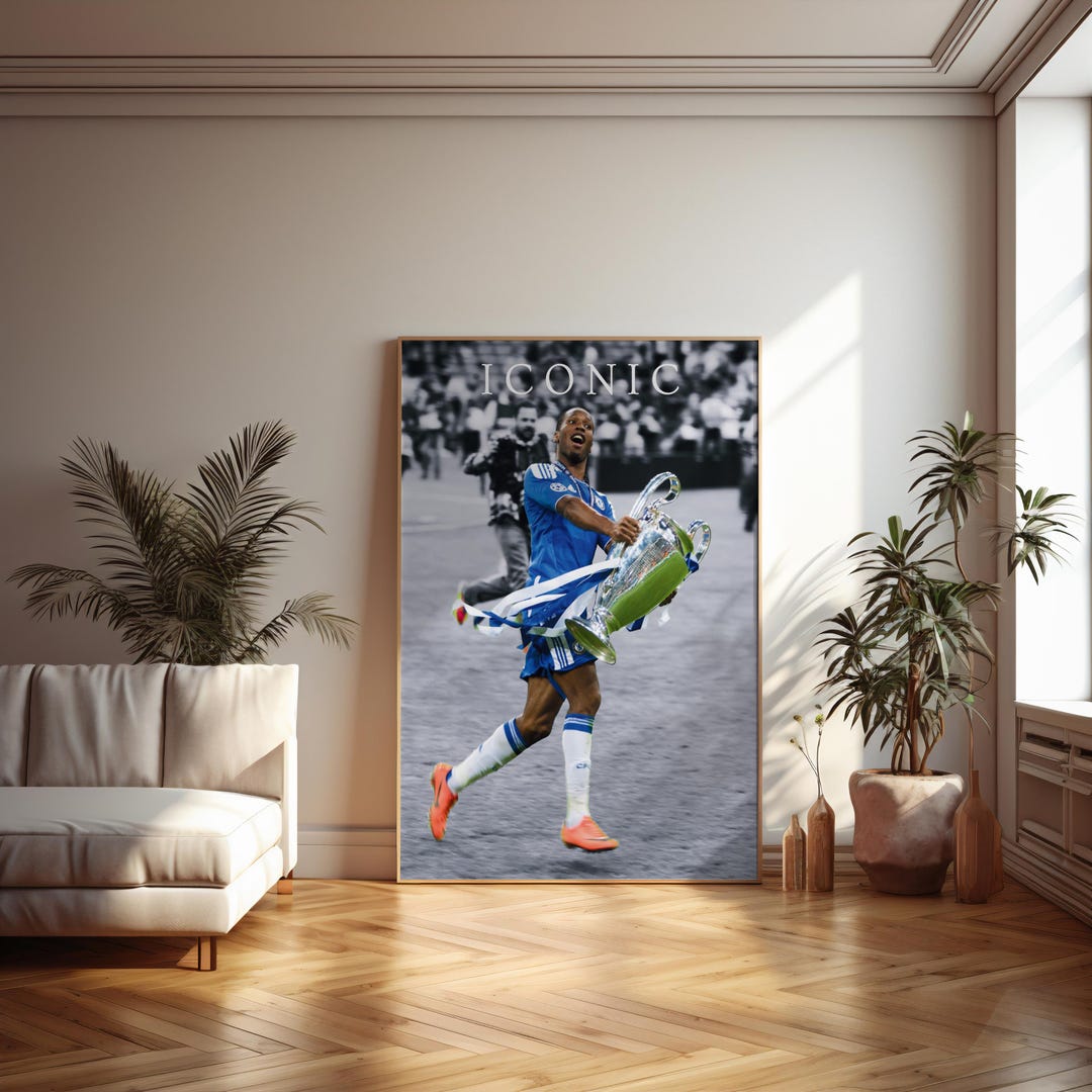 Didier Drogba Poster, Chelsea Soccer Poster, Soccer Gifts, Sports ...
