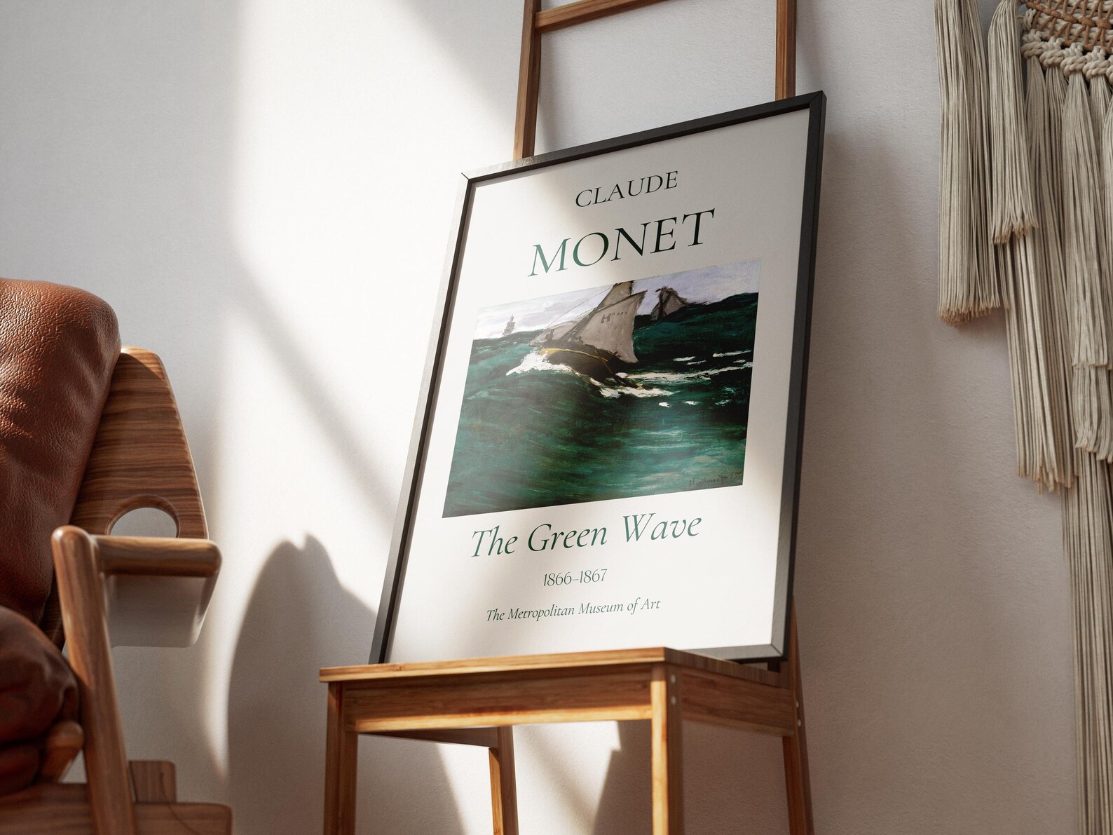 Claude Monet Art Print, the Green Wave, Monet Exhibition Poster, Monet ...