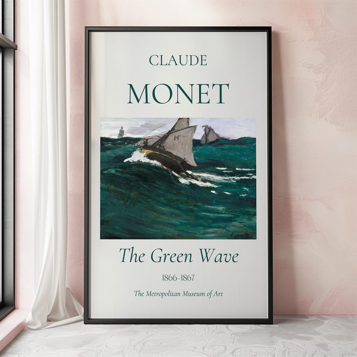 Claude Monet Art Print, the Green Wave, Monet Exhibition Poster, Monet ...