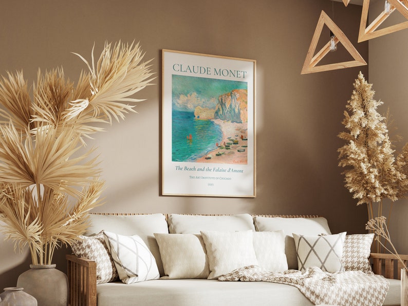 Claude Monet Art Print, the Beach and the Falaise D'amont, Monet ...