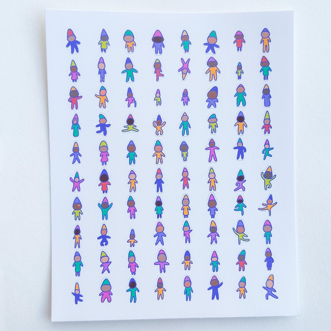 Elf Sticker Sheet Vinyl 4x5 Sticker Sheet - Etsy
