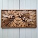 Carved Bees Wood Panel Wall Art Decor Hand Carved Bee Wooden Sculpture ...