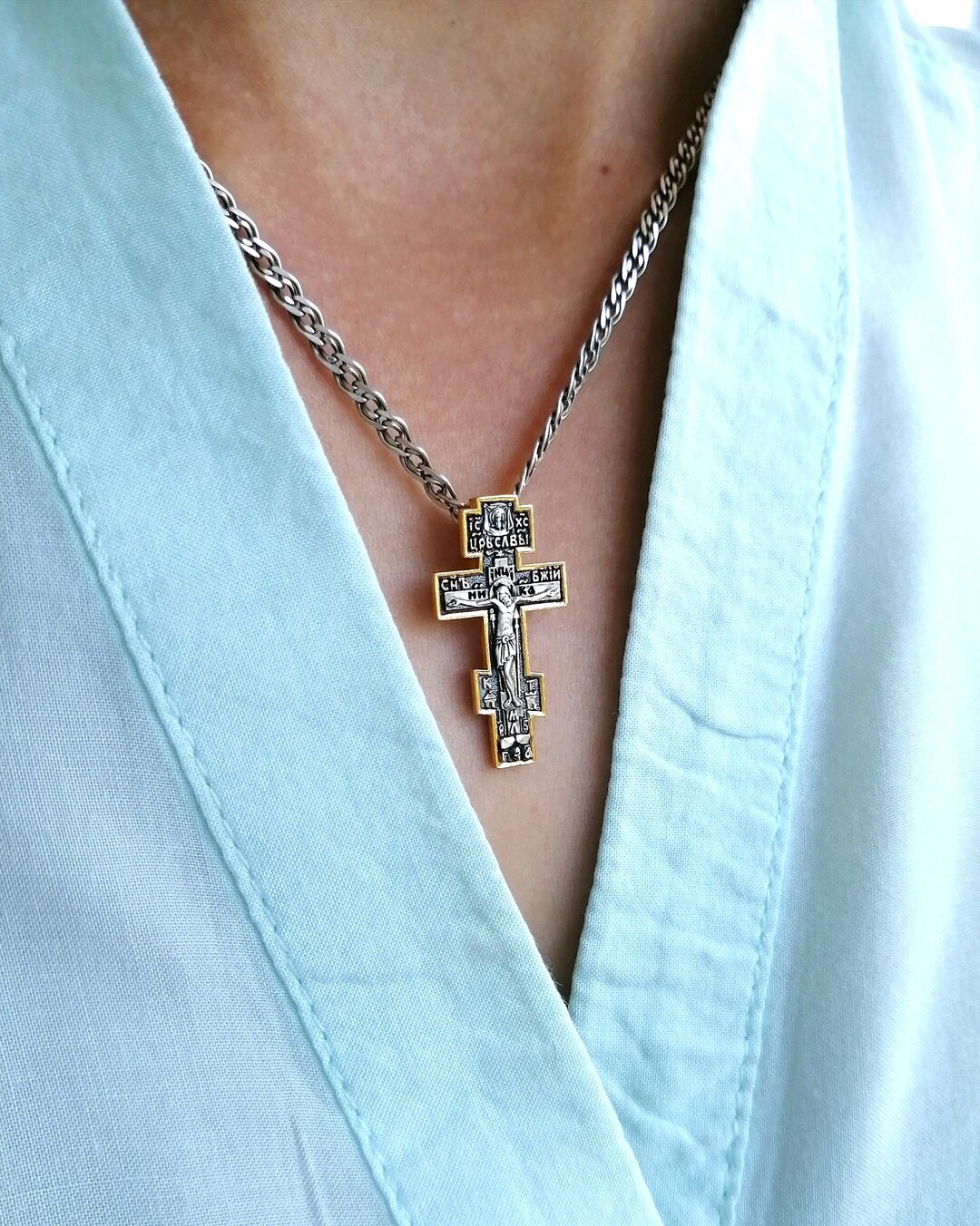 Guardian Angel Christian Cross Pendant, Jesus Crucifix Cross, Prayer ...