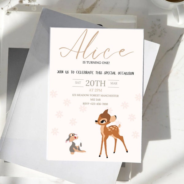 Bambi Invitation - Etsy
