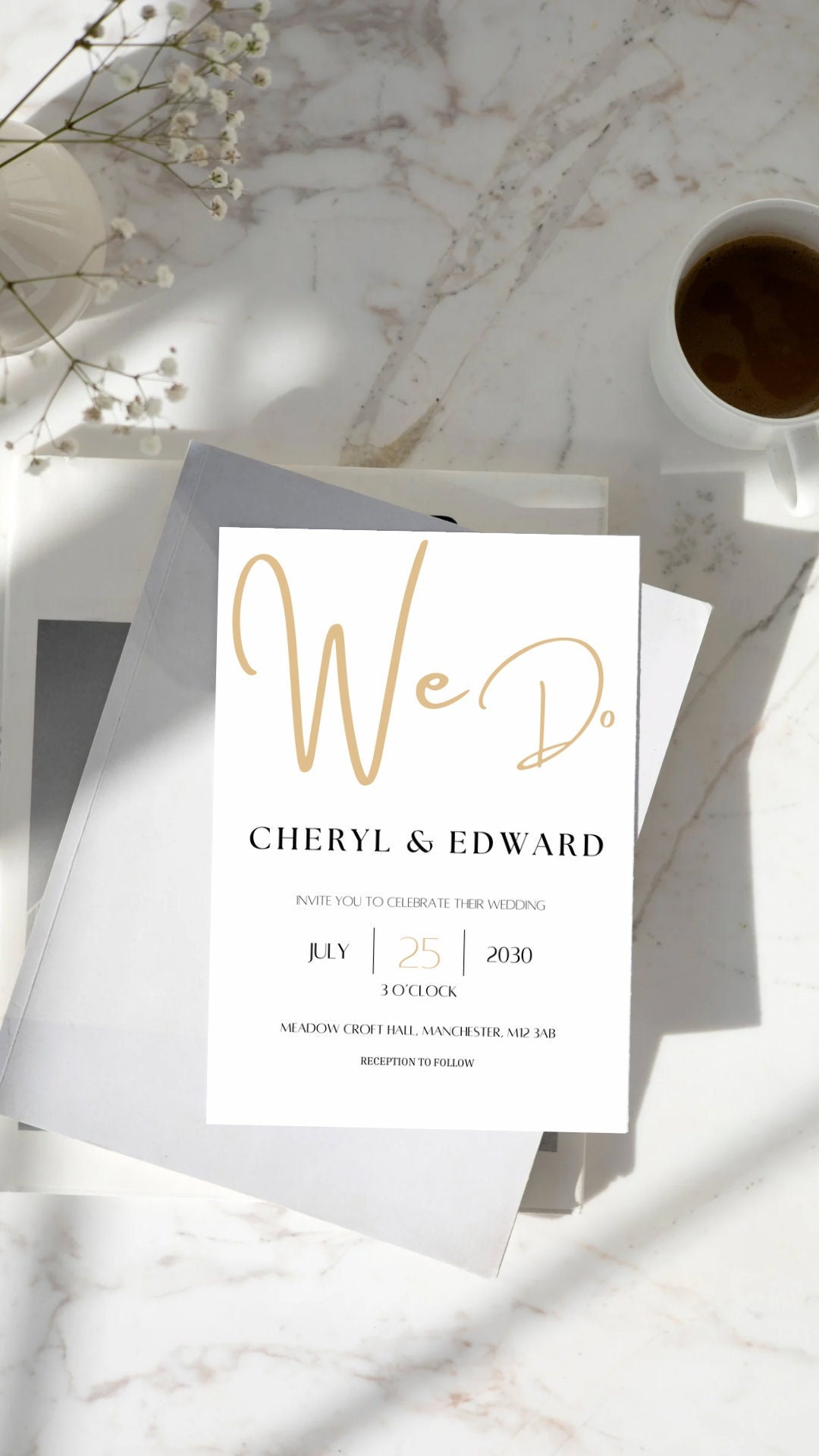 We Do Wedding Invitation. Digital Wedding Invitation. Digital Invite ...