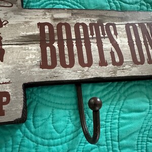 Cowboy up Sign With 3 Hooks Horses Hang Your Cowboy Hat on This Hook ...