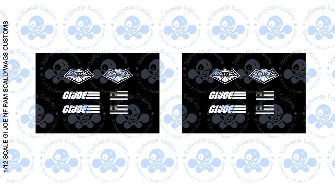 1:12 Scale GI Joe Nightforce RAM Glow in the Dark Decals - Etsy