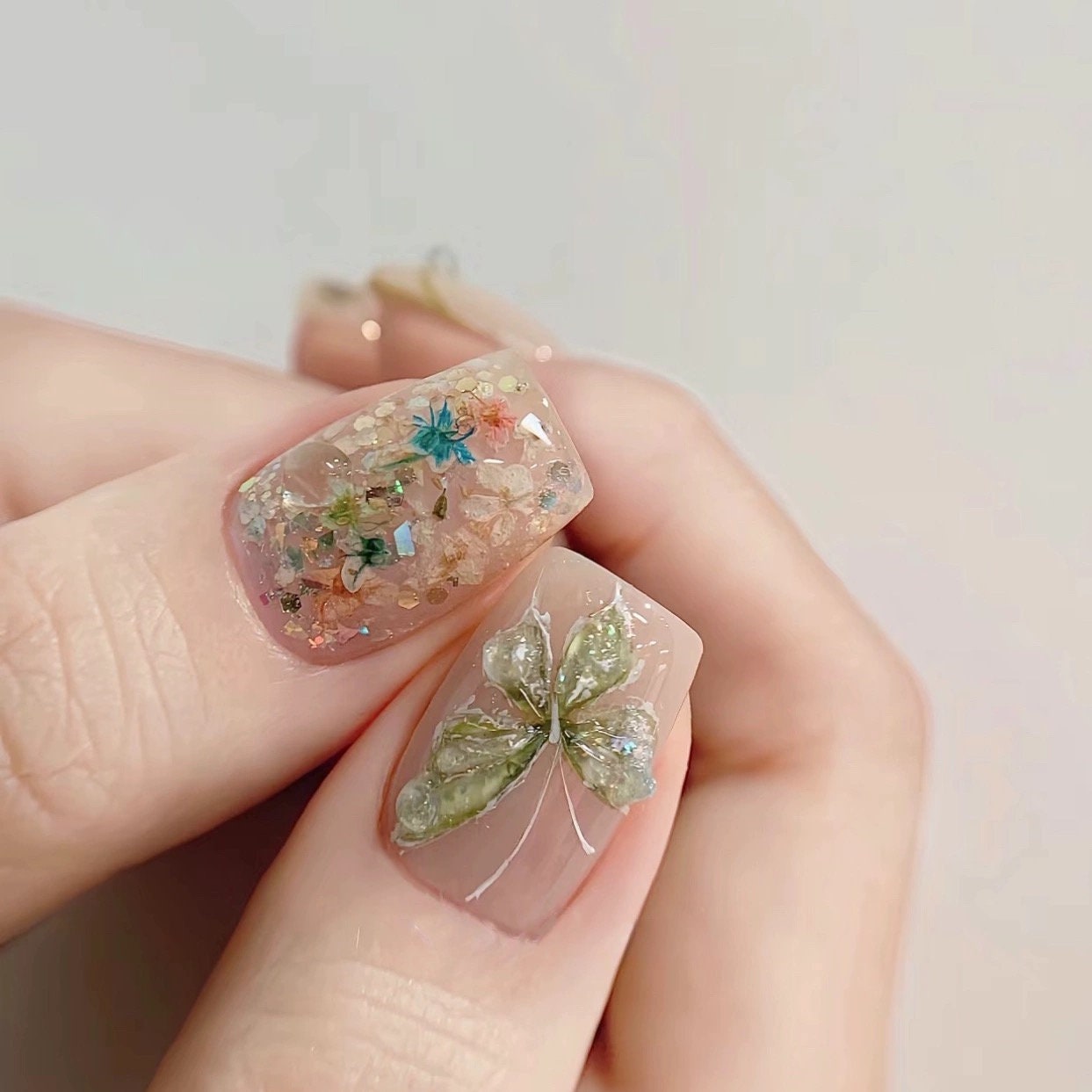 The Wizard of Oz Hand Painted Watercolor Butterfly Dried Flowers Hand ...