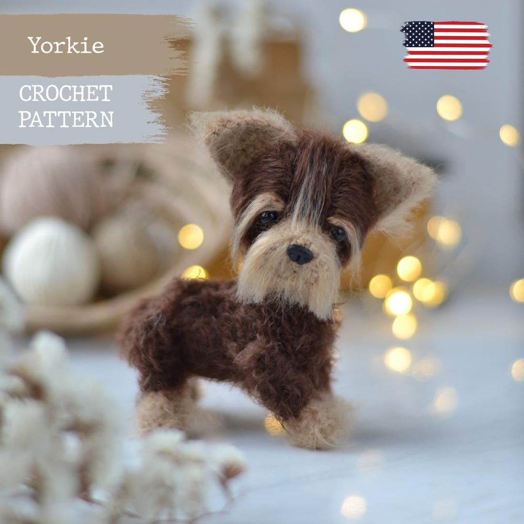 Miniature Amigurumi Dog Yorkie Dog CROCHET PATTERN in PDF Format ...