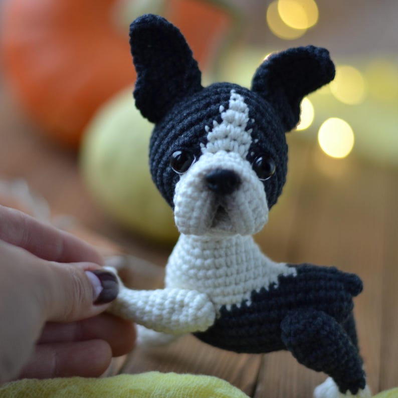 Miniature Boston Terrier CROCHET PATTERN in PDF Format, Crochet Dog ...
