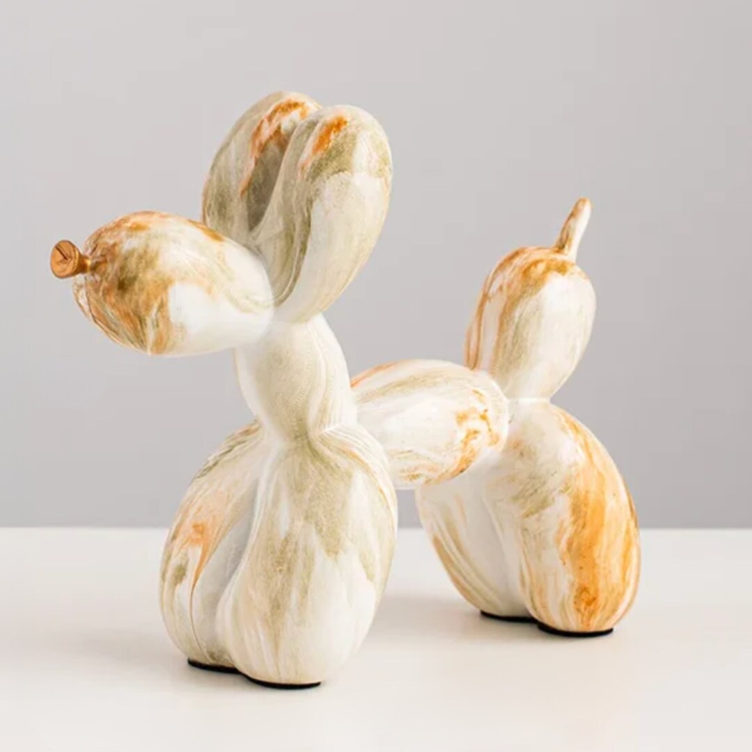 Balloon Dog Statue Figurine Modern Home Decor Dog Model Rainbow Design ...