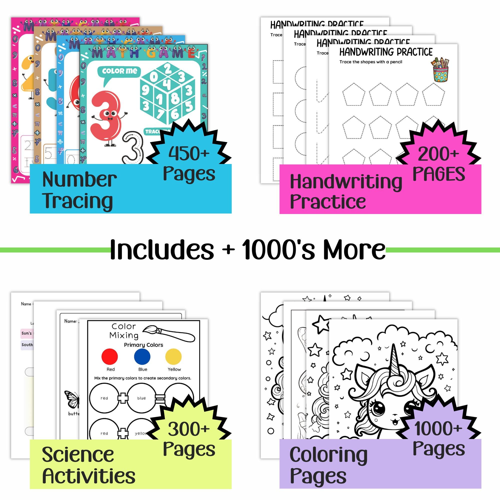 15,000+ Kids Learning Mega Bundle: Educational Worksheets & Activities ...