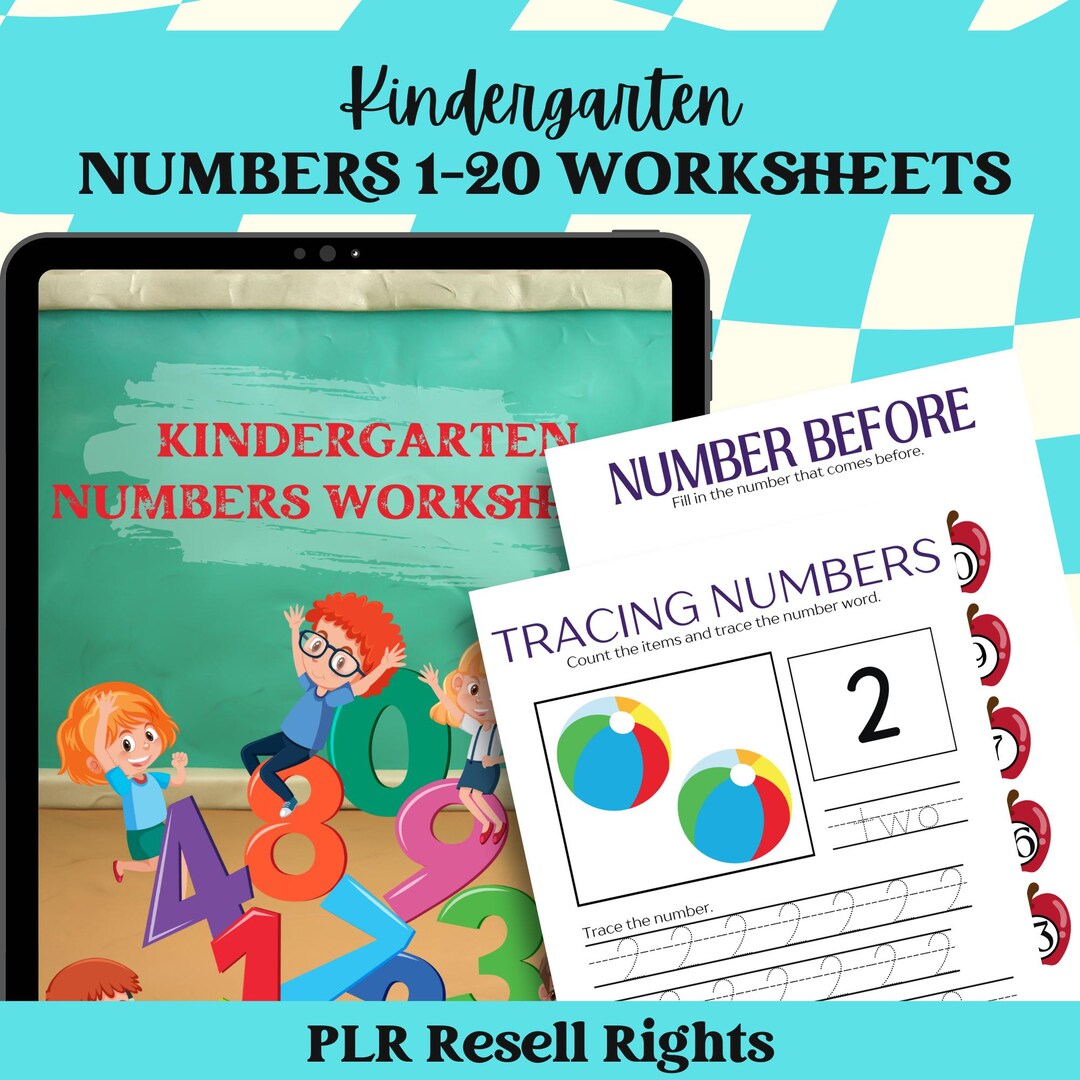 Numbers 1-20 Writing Worksheets for Homeschool & Classroom With PLR ...