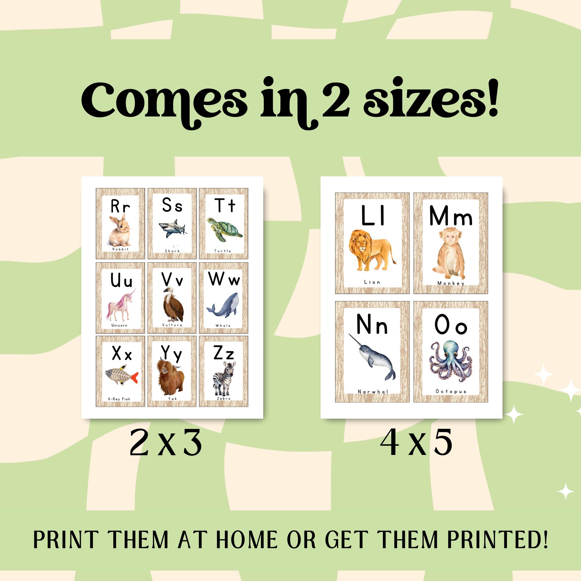 Animal Alphabet Flashcards: Printable Learning for Toddlers (PLR Resell ...