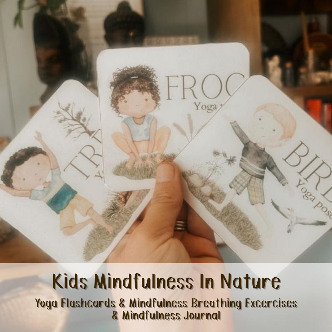 Kids Yoga Flashcards: Nature Mindfulness Poses (printable Download) - Etsy