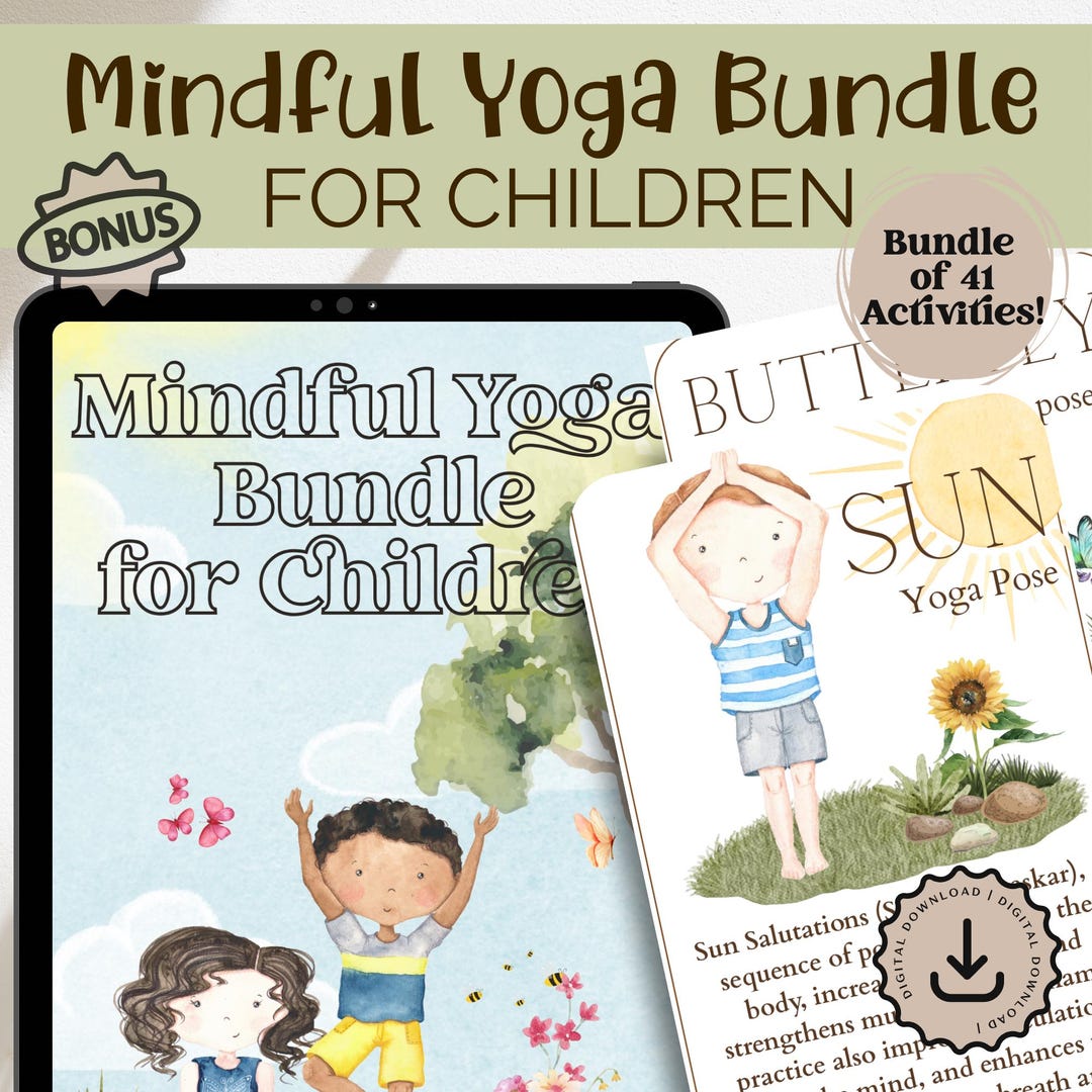 Kids Yoga Flashcards: Nature Mindfulness Activities (printable PDF ...