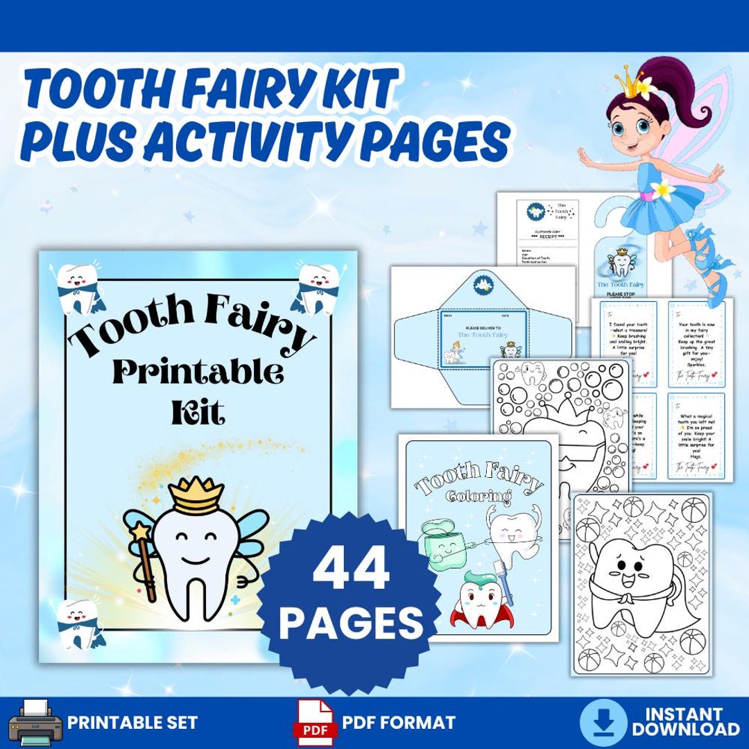Tooth Fairy Activity Kit: Printable Certificates, Notes, Tracker ...