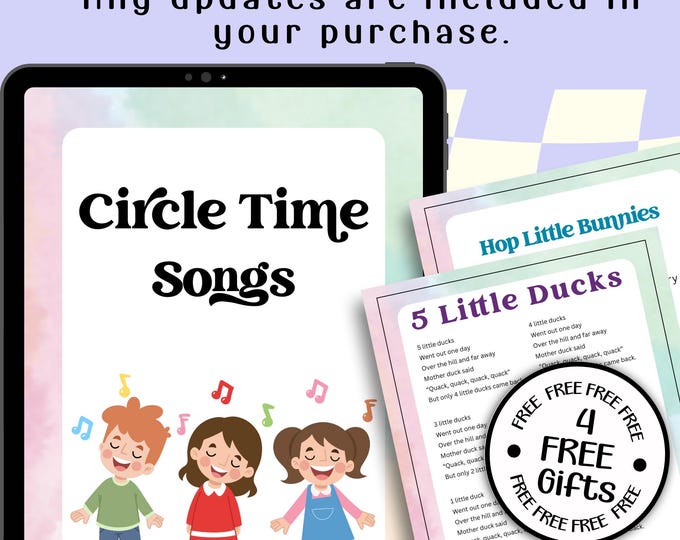 GROUP TIME Song Book, Circle Time Ebook 50 Preschool Songs With Lyrics ...