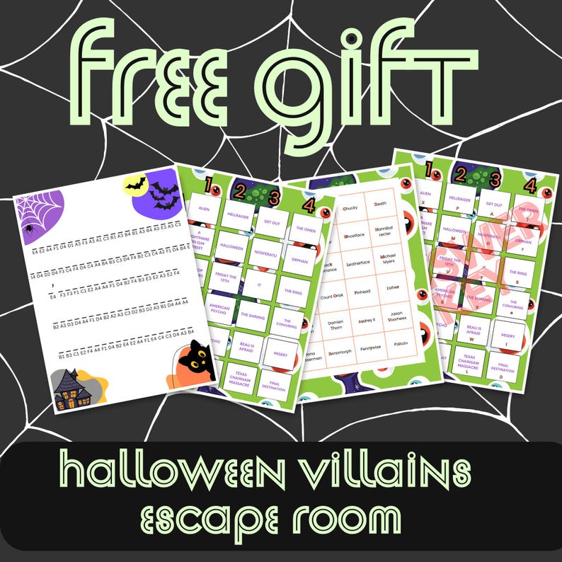 Printable Halloween Games, Party Pack for Kids, Teens (PDF Download) - Etsy