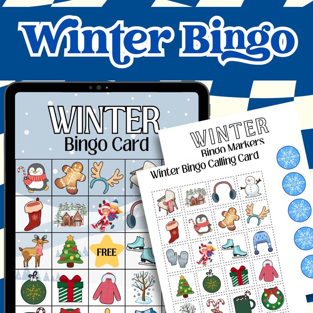 Winter Bingo Cards for Kids for Classroom and Home Activity - Etsy