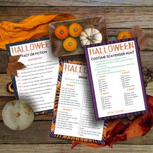 Halloween Printable Party Game Bundle Instant Download Activity for ...