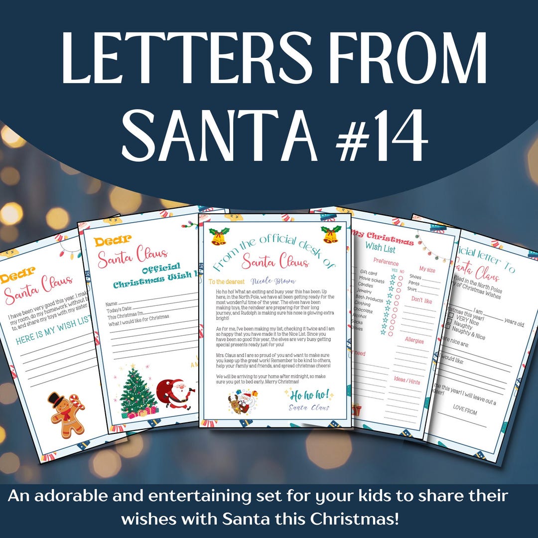 Personalized Santa Letter Kit With Magic Key, Certificate and Printable ...