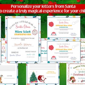 Personalized Santa Letter Kit With Magic Key, Certificate and Printable ...
