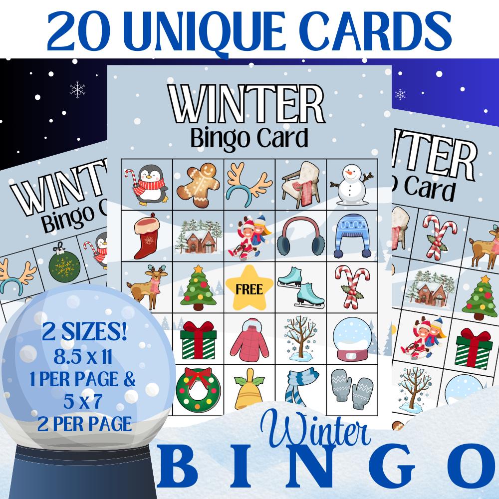 Winter Wonderland Bingo: Printable Educational Game for Kids ...