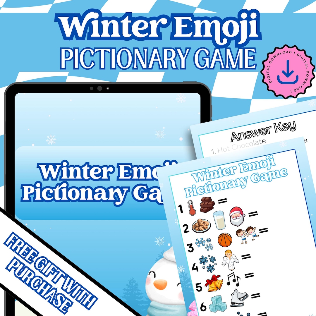 Winter Emoji Pictionary: Fun Family Game for Snow Days, Kids Activities ...