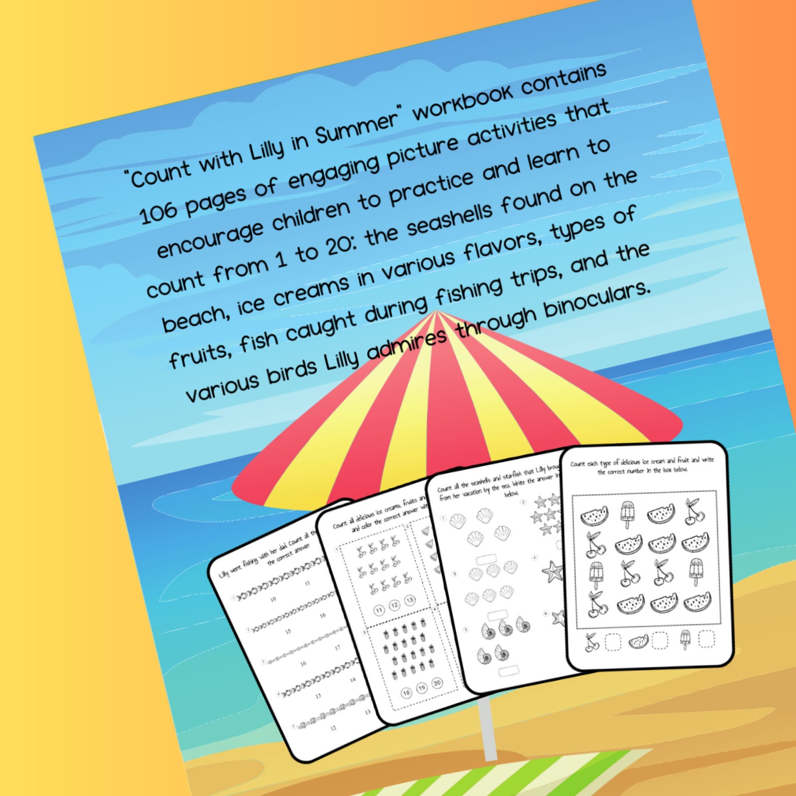 Early Math Worksheets to Learn Numbers and Practice 1-20 Counting With ...