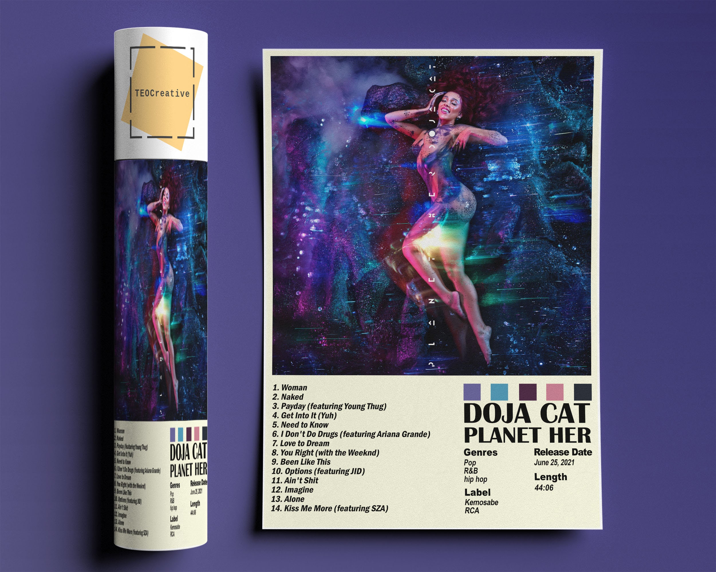Doja Cat Poster, Planet Her Poster, Doja Cat Planet Her Poster