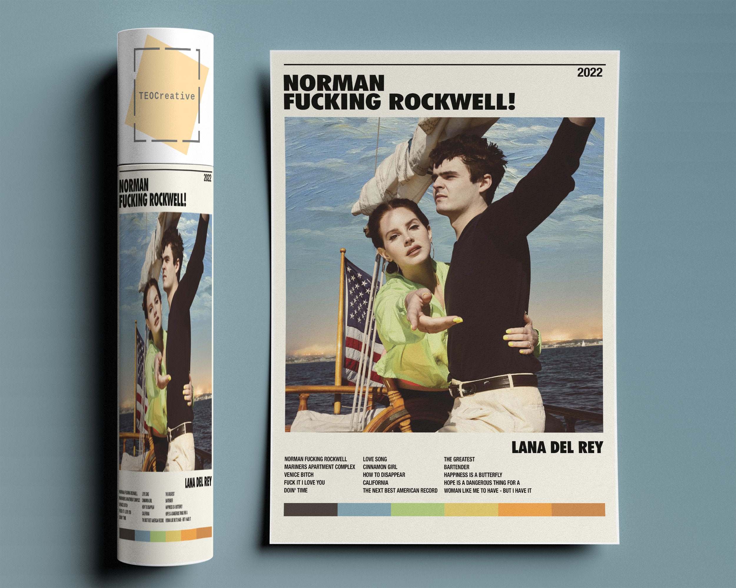 Lana Del Rey Poster, Norman F*cking Rockwell Album Poster, NFR Poster Lana Del Rey Poster, Norman F*cking Rockwell Album Poster, NFR Poster