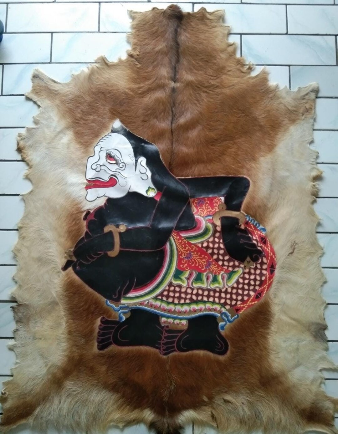 Wayang Painted Leather, Made by Local Painter From Java Indonesia ...