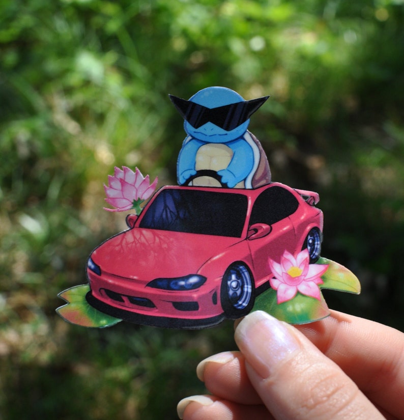 Squirtle Squad Nissan S15 Silvia Vinyl Sticker, Gen 1 Pokemon Sticker ...