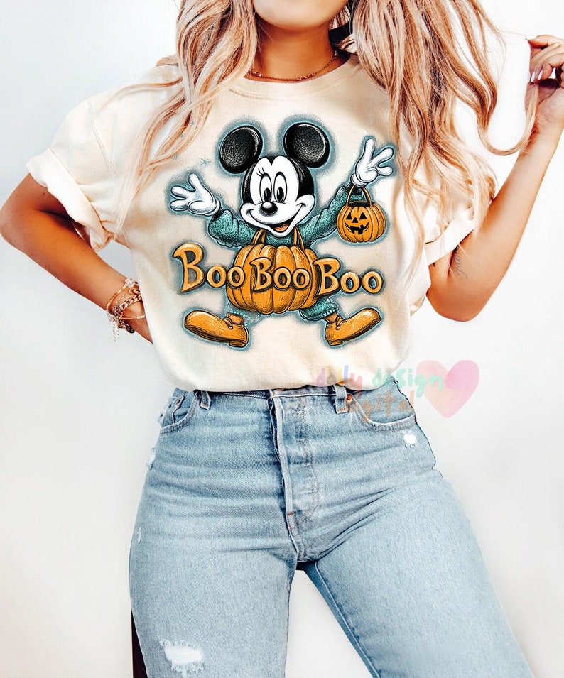 Halloween Mickey Mouse Boo Boo Boo Png, Cartoon Mouse Fall Png,trick or ...