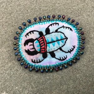 Embroidered Stag Beetle Pin, Fiber Art Brooch - Etsy