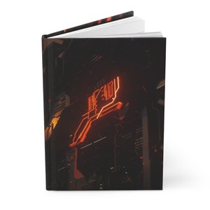 Cyberpunk Hardcover Journal Lined - Sci Fi Writers Notebook, Lined ...